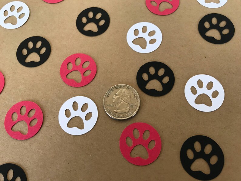 Paw Print Confetti Paw Print Decorations Puppy Party Decor | Etsy