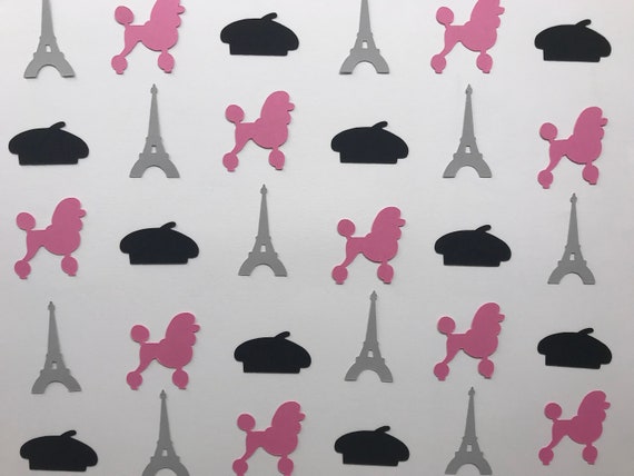 Paris Confetti Paris Themed Party Poodle Confetti Eiffel | Etsy