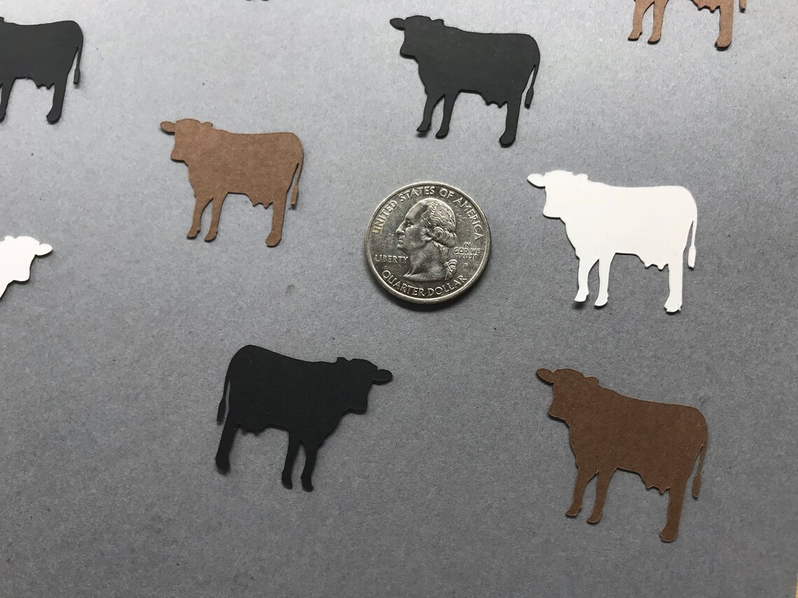 Cow Confetti Cow Party Decorations Farm Animal Confetti - Etsy