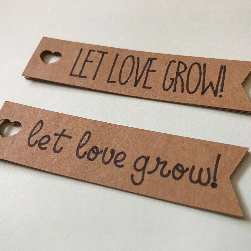 Let Love Grow Tags - Etsy