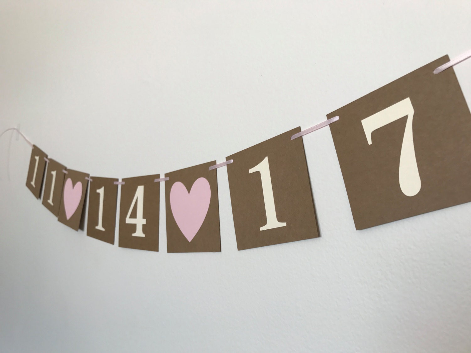 Wedding Date Banner Wedding Shower Decorations Bridal - Etsy