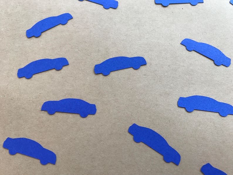 Car Confetti Primary Color Car Confetti Car Birthday Party - Etsy