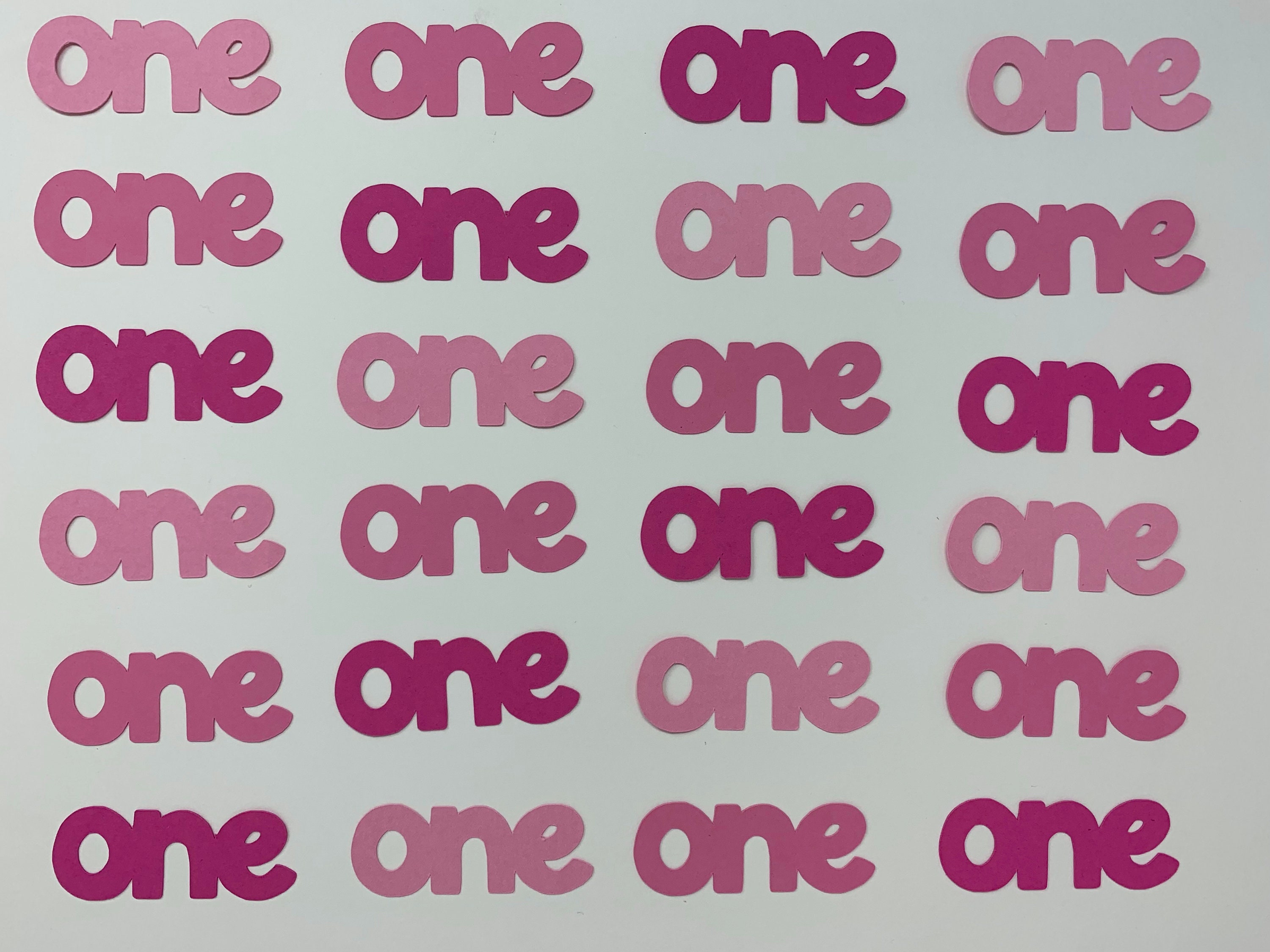 Shades of Pink One Confetti One Confetti Girl's 1st | Etsy