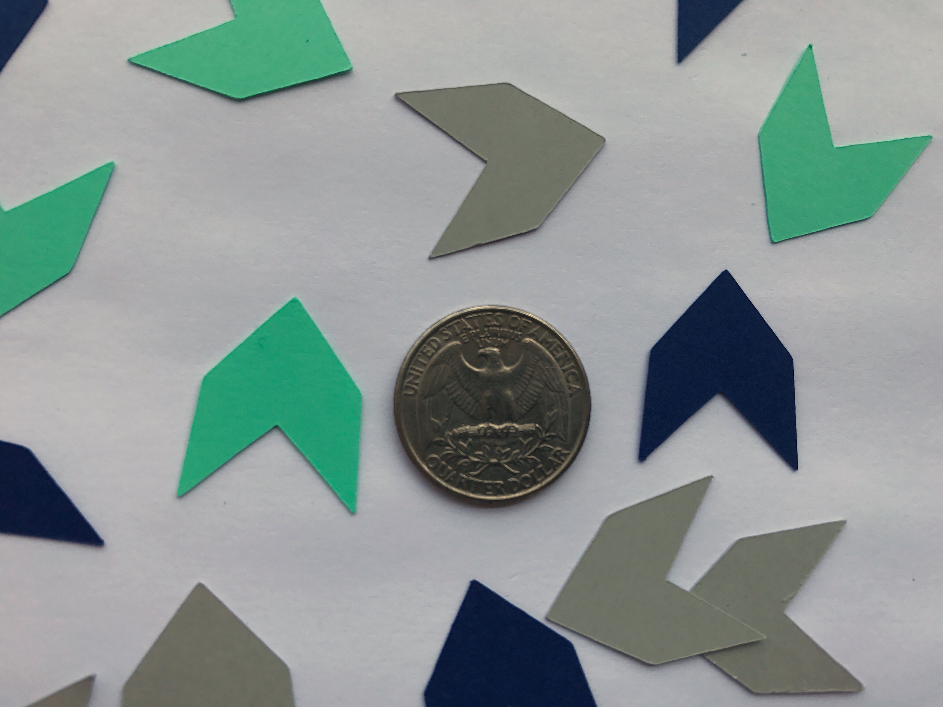 Navy Mint and Grey Arrowhead Confetti Wild One Decor | Etsy