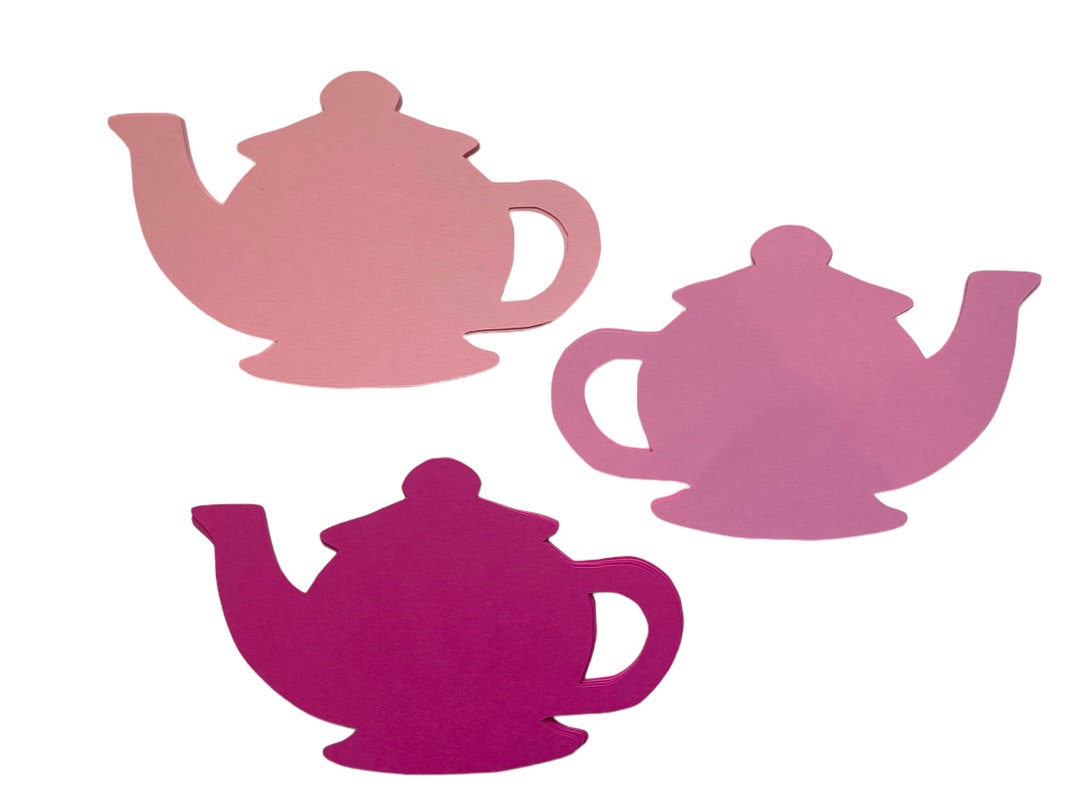 Teapot Die Cuts - Tea Party Die Cuts - Tea Party Decorations - Teapot ...