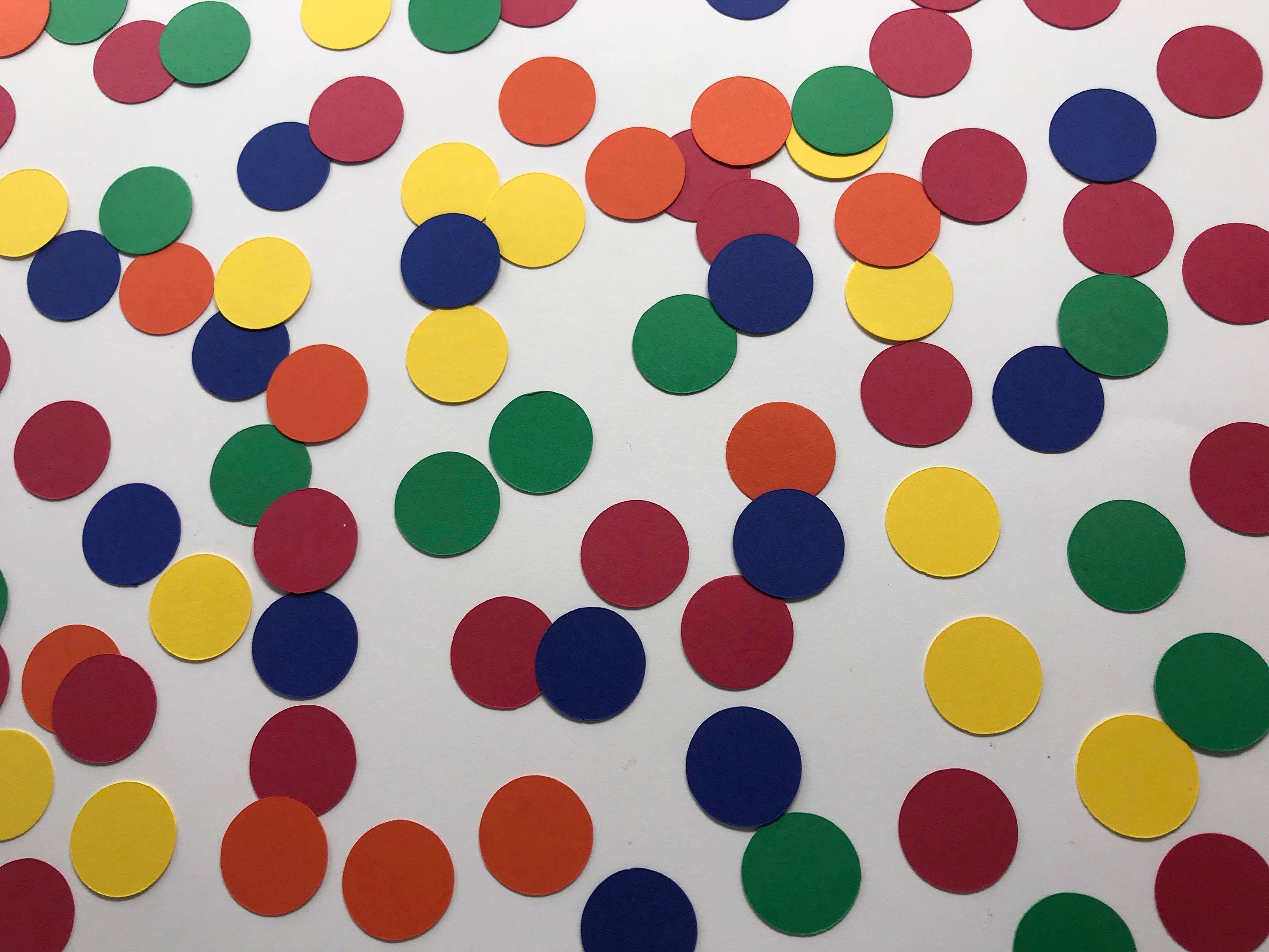 Primary Color Confetti Rainbow Colors Confetti Rainbow - Etsy