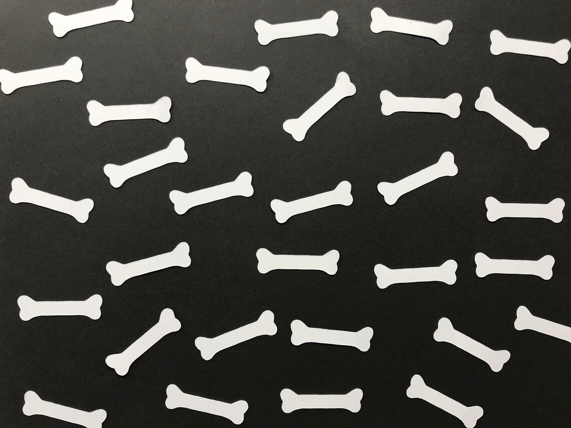 White Bone Confetti Puppy Party Decorations Dog Bone | Etsy