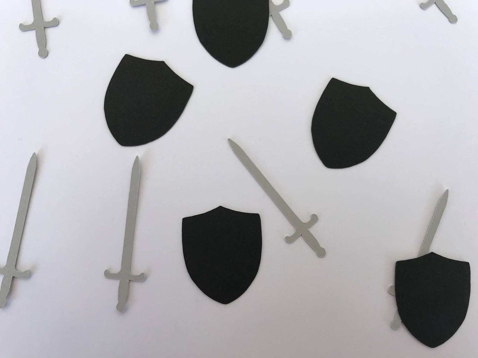 Shield and Sword Confetti - Castle Birthday Party - Castle Baby Shower ...