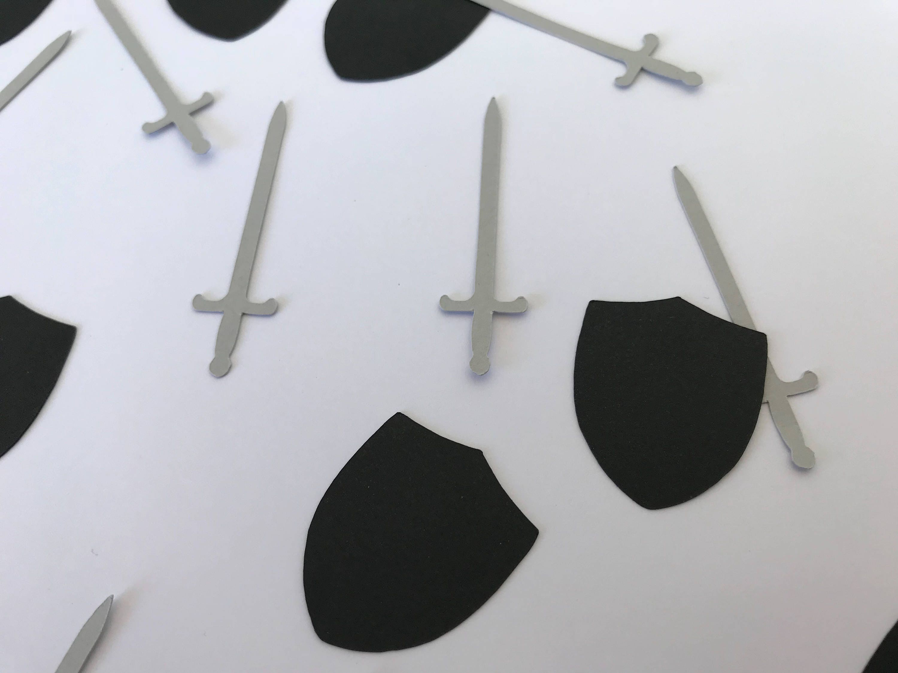 Shield and Sword Confetti - Castle Birthday Party - Castle Baby Shower ...