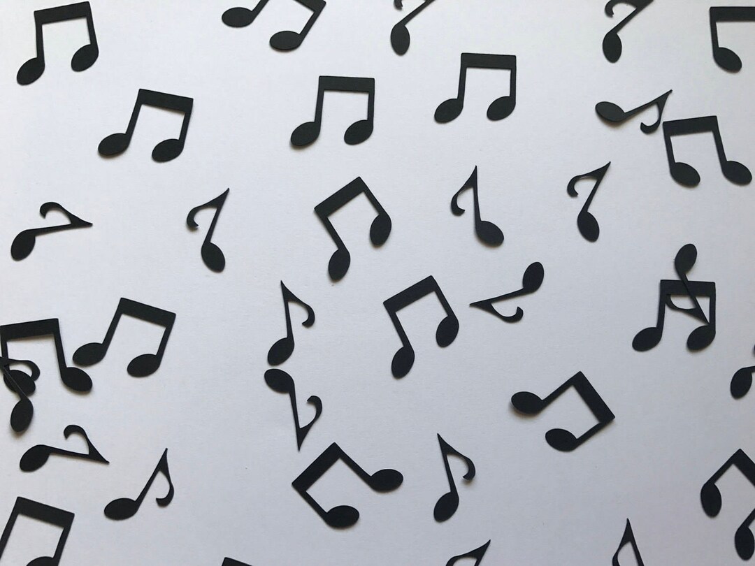 Black Music Note Confetti - Music Note Decor - Music Birthday Party ...