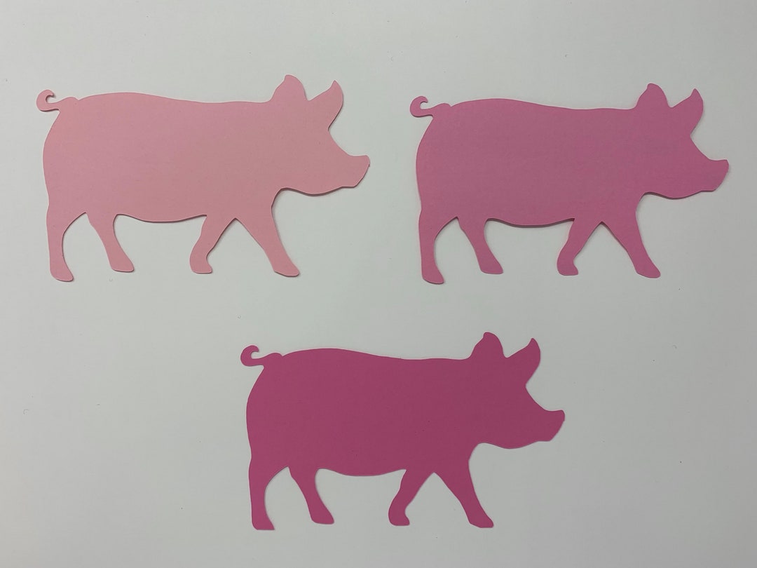 Pink Pig Die Cuts - Pig Decorations - Pig Party Supplies - Pig Birthday ...