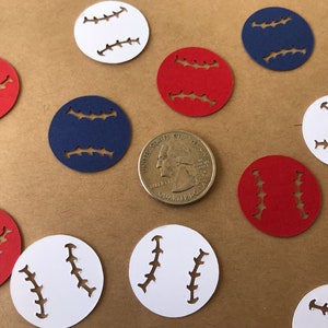 Baseball Confetti Red, White, and Blue Baseball Confetti Baseball ...
