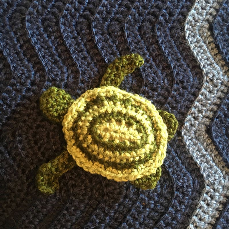 Crochet Turtle Applique - Etsy