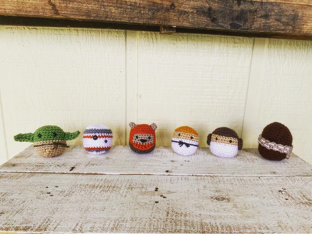 Crochet Star Wars Mini: Yoda, BB8, Ewok, Luke, Leia, Chewy - Etsy