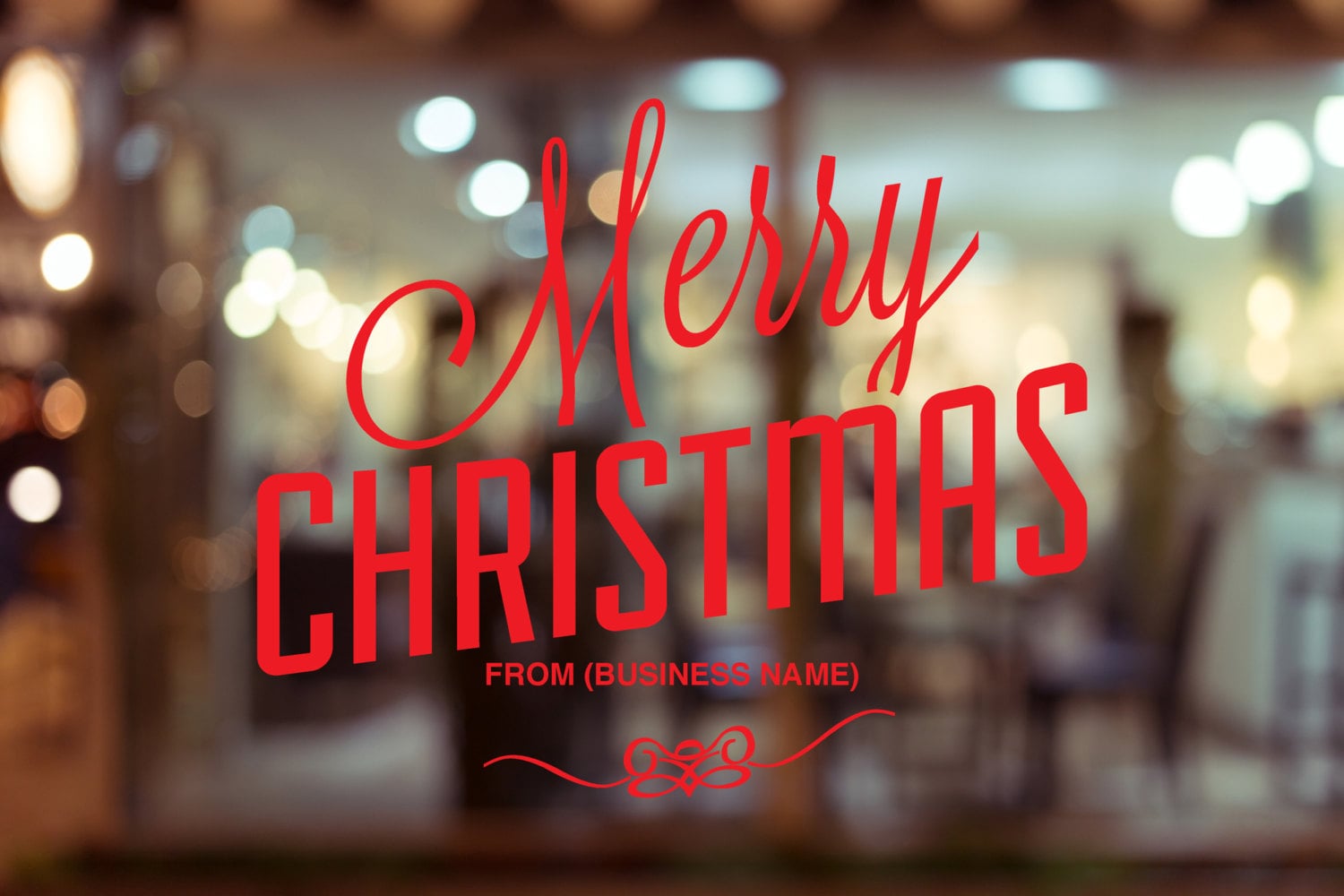 Custom Merry Christmas Sign, Christmas, Business Christmas, Xmas Decal ...