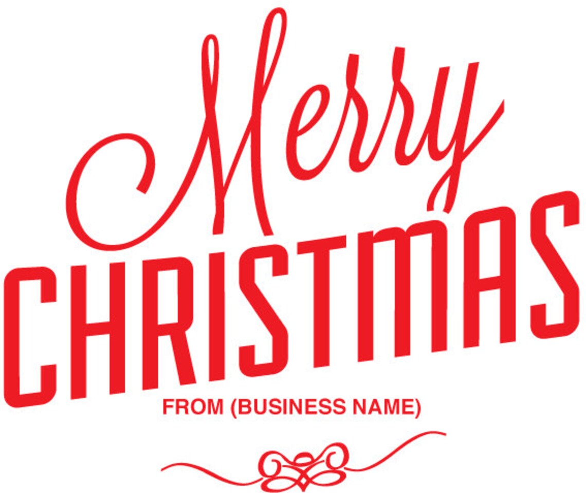 Custom Merry Christmas Sign, Christmas, Business Christmas, Xmas Decal ...
