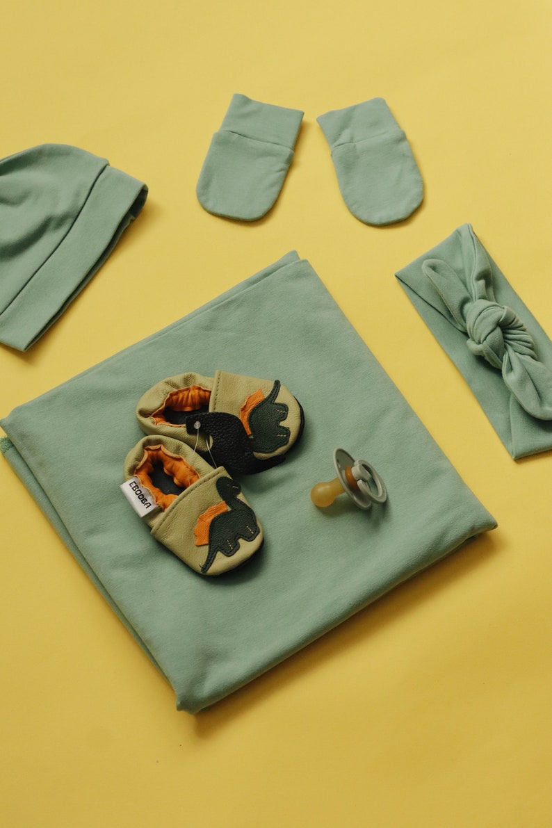 Newborn Gift Basket Baby Swaddle Set Olive Gift Set New - Etsy