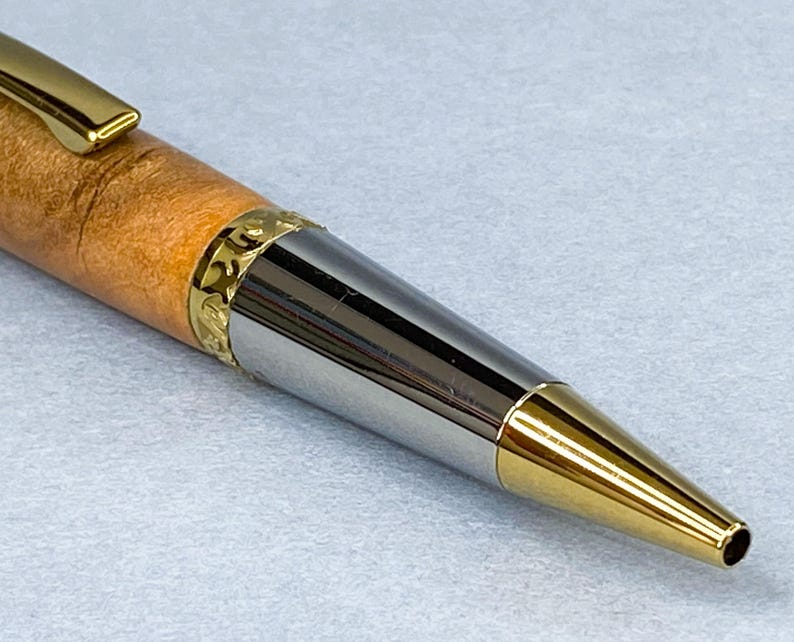 Handmade Parker Style Ballpoint Pen Made in Amboyna Burr Wood - Etsy