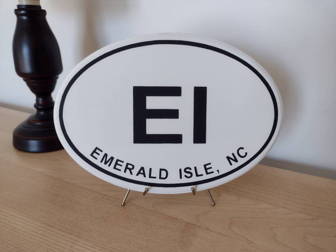 Emerald Isle Wood Oval Sign - Emerald Isle NC - North Carolina - Wood ...