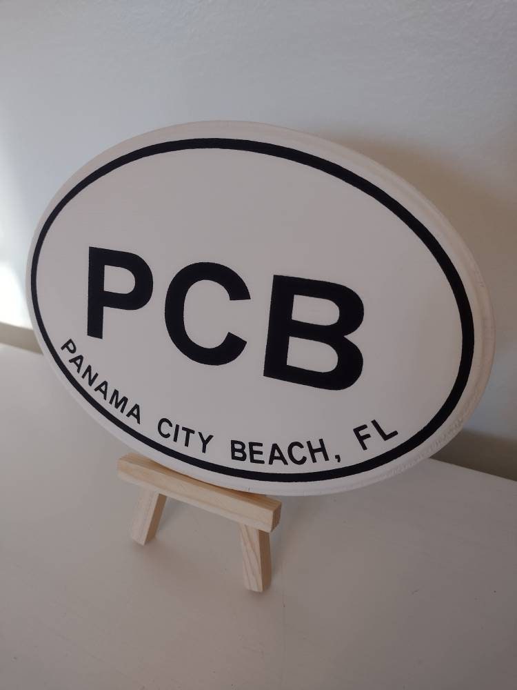 Panama City Beach FL Wood Oval Sign - PCB - Florida - FL Sign - Panama ...