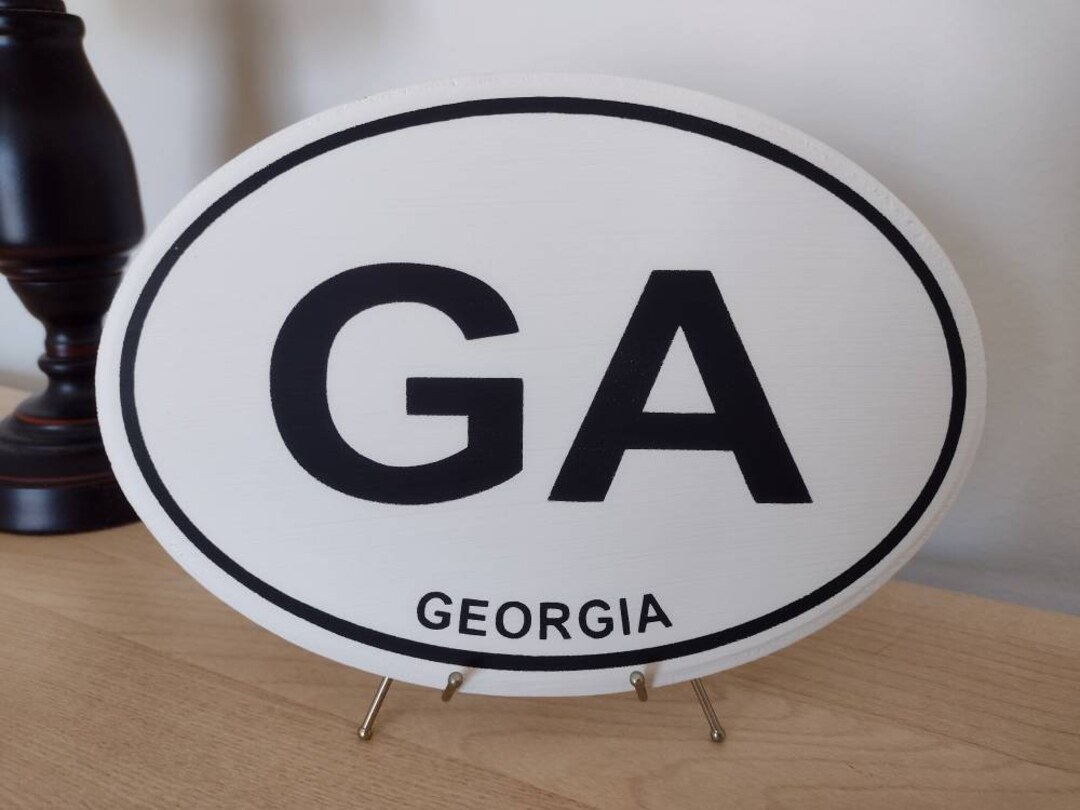 Georgia Wood Oval Sign Georgia Sign GA Sign Georgia - Etsy