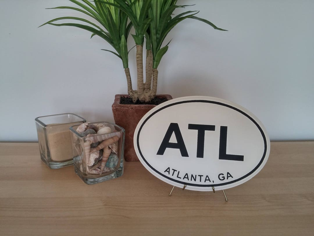 Atlanta Georgia Wood Oval Plaque - Atlanta - Georgia - ATL - Hand ...