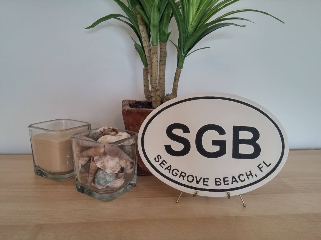 Seagrove Beach Wood Oval Plaque - Seagrove Beach - Florida - 30A ...