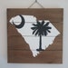 South Carolina Wood Pallet Sign SC Logo South Carolina State Outline ...