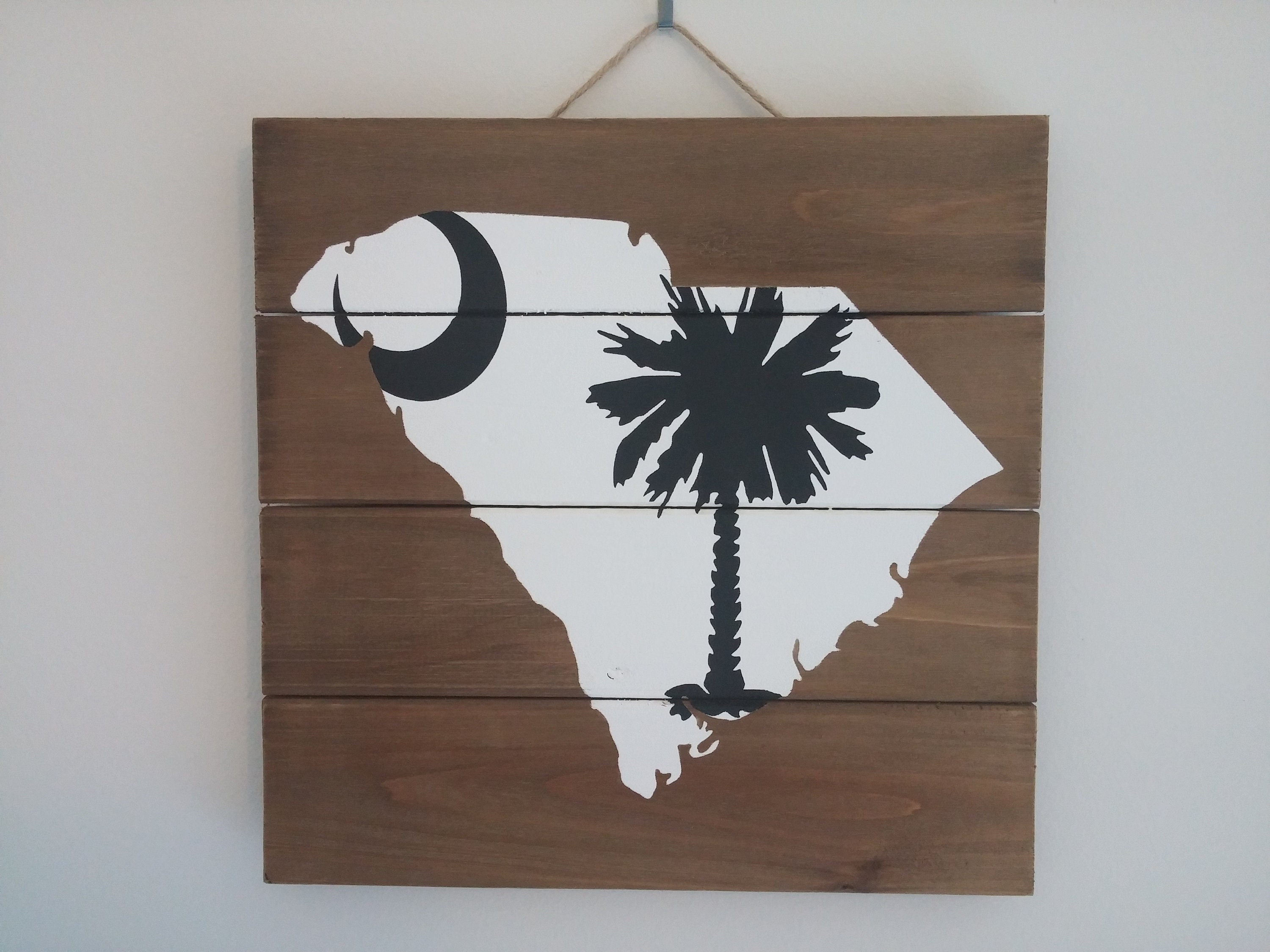 South Carolina Wood Pallet Sign SC Logo South Carolina State Outline ...