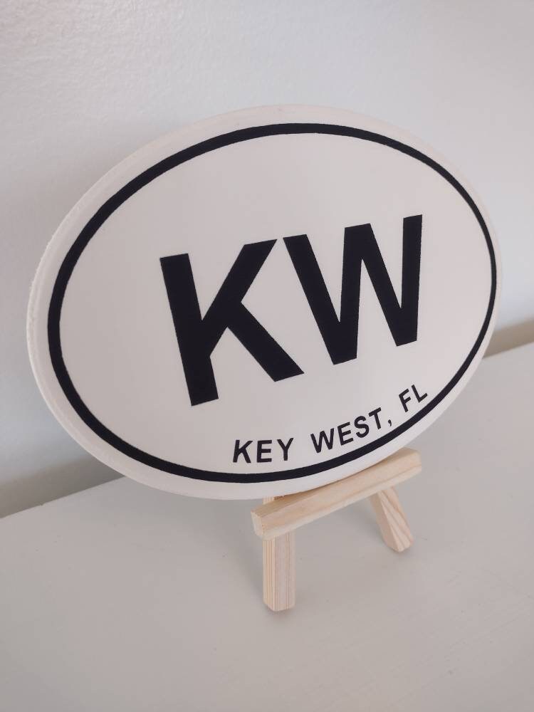 Key West FL Wood Oval Sign Key West Sign KW Wood Sign Coastal Decor ...