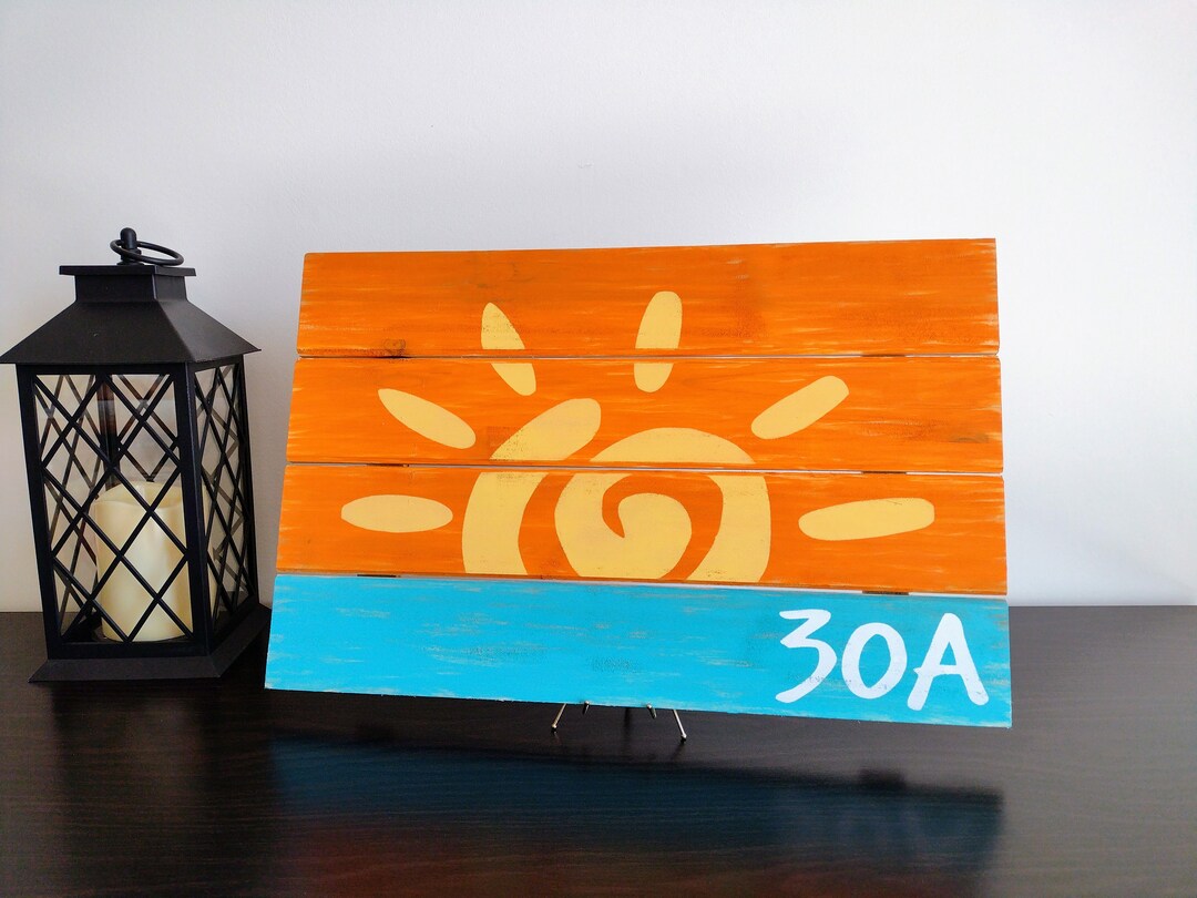 30A Distressed Pallet Wood Sign - 30A Beaches - Seagrove Beach ...