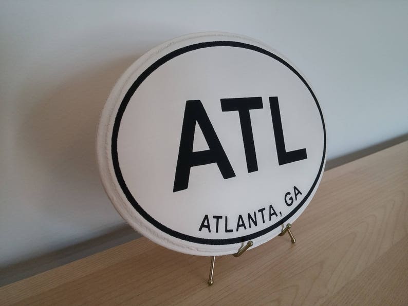 Atlanta Georgia Wood Oval Plaque Atlanta Georgia ATL - Etsy