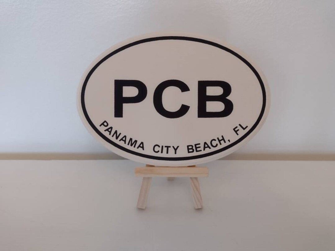 Panama City Beach FL Wood Oval Sign - PCB - Florida - FL Sign - Panama ...