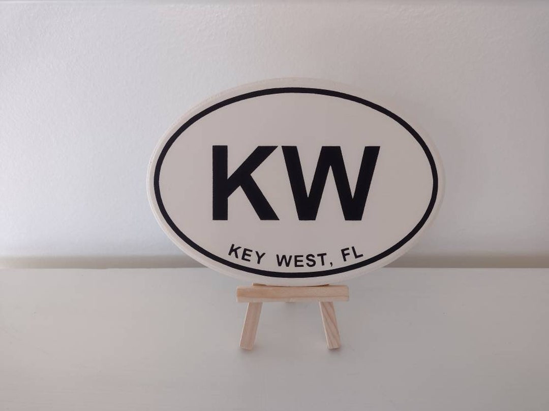 Key West FL Wood Oval Sign Key West Sign KW Wood Sign Coastal Decor ...