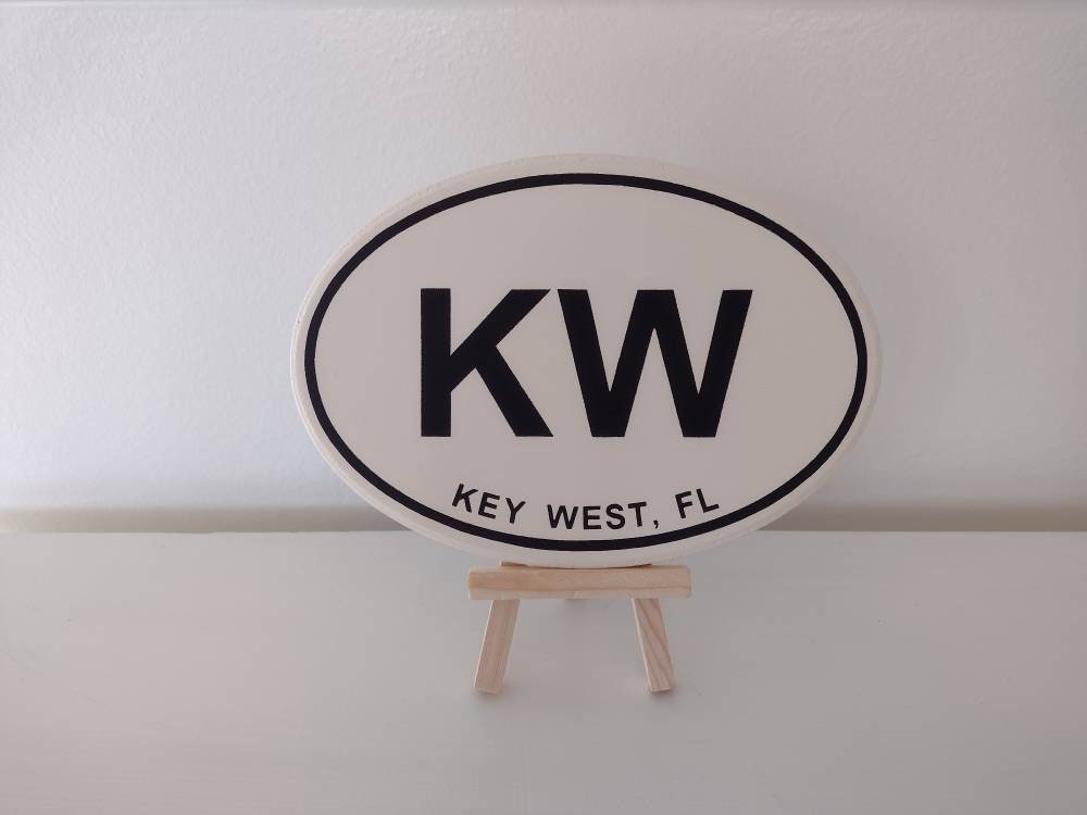 Key West FL Wood Oval Sign Key West Sign KW Wood Sign Coastal Decor ...