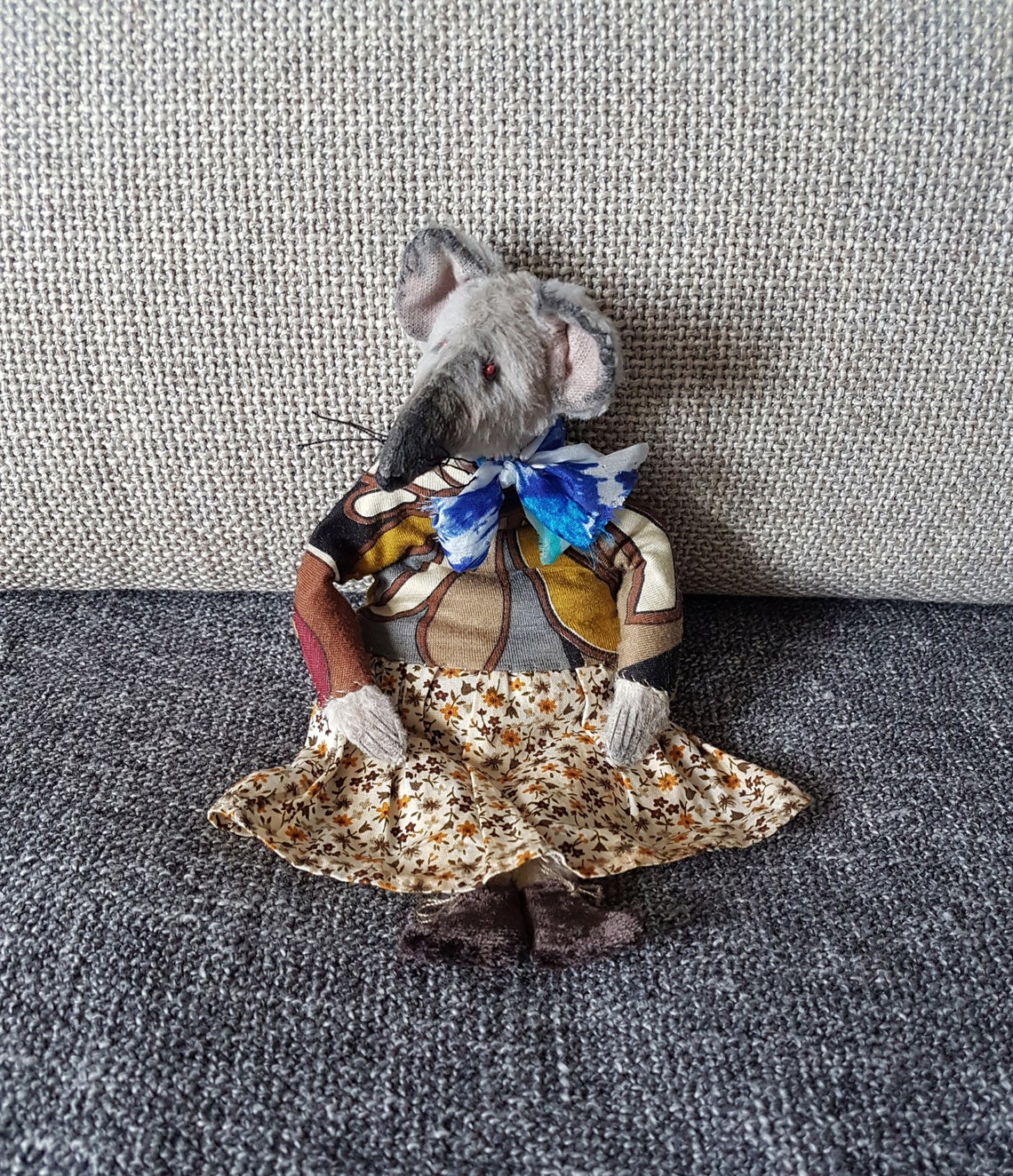 Textile Mouse in Dress Artistic Rat Handmade Toy Exclusive | Etsy