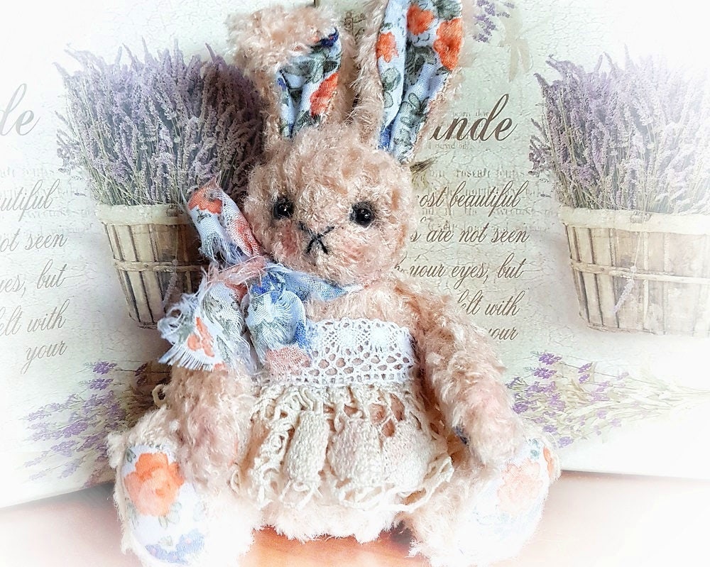 OOAK Teddy Bunny Interior Toy Teddy Rabbit Artist Teddy Bunny ...
