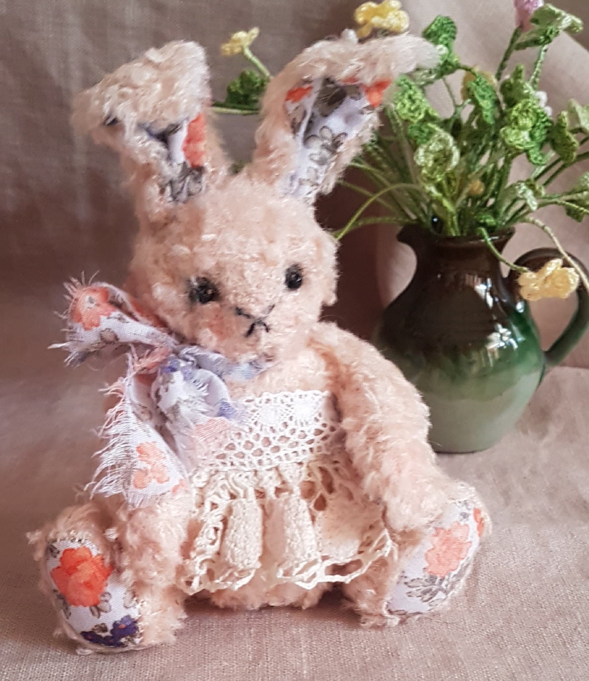 OOAK Teddy Bunny Interior Toy Teddy Rabbit Artist Teddy Bunny ...
