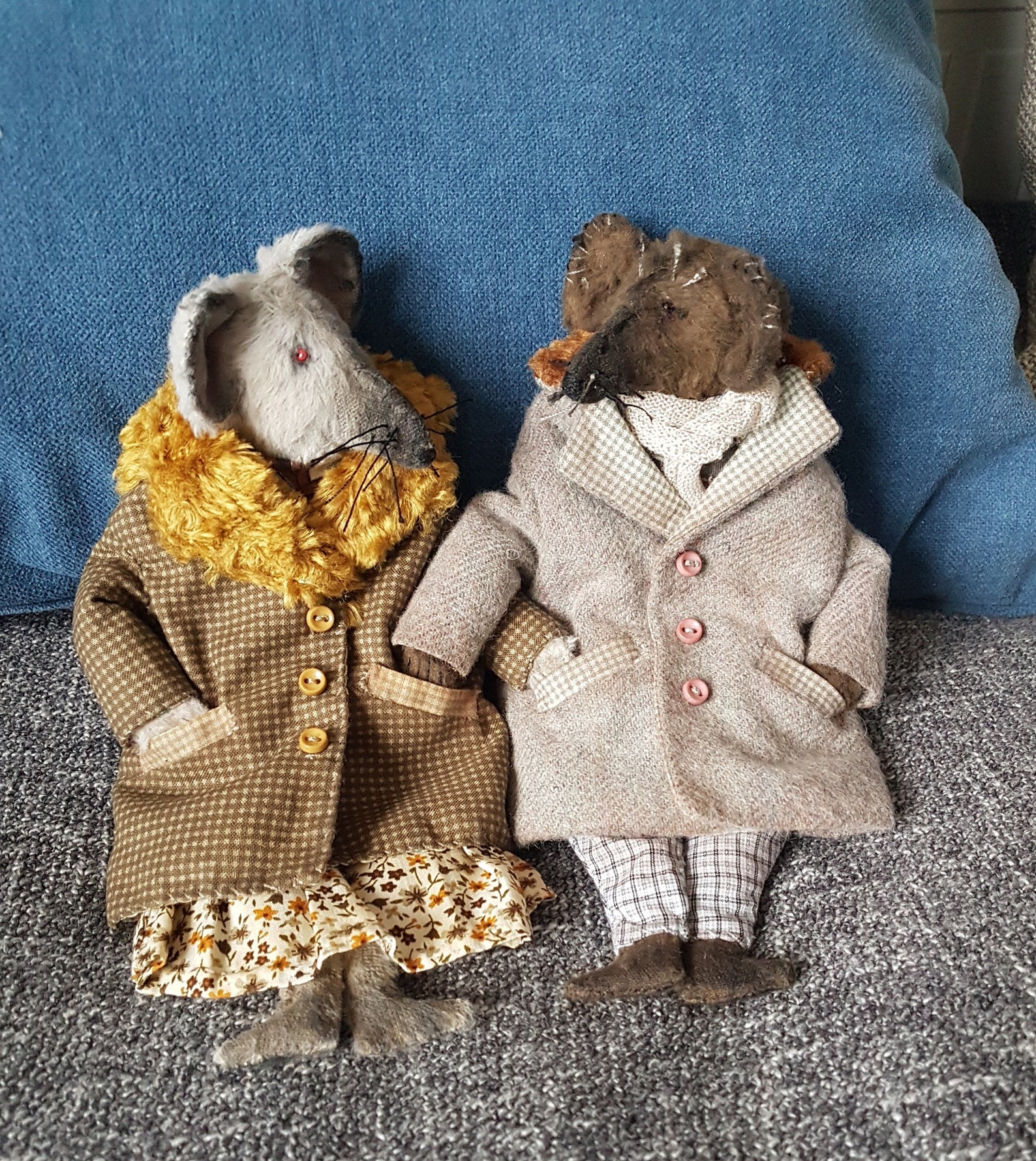 Textile Mice in Dresses and Coats Artistic Rats Cute Toys - Etsy