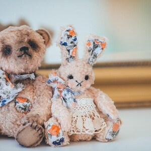 OOAK Teddy Bunny Interior Toy Teddy Rabbit Artist Teddy Bunny - Etsy