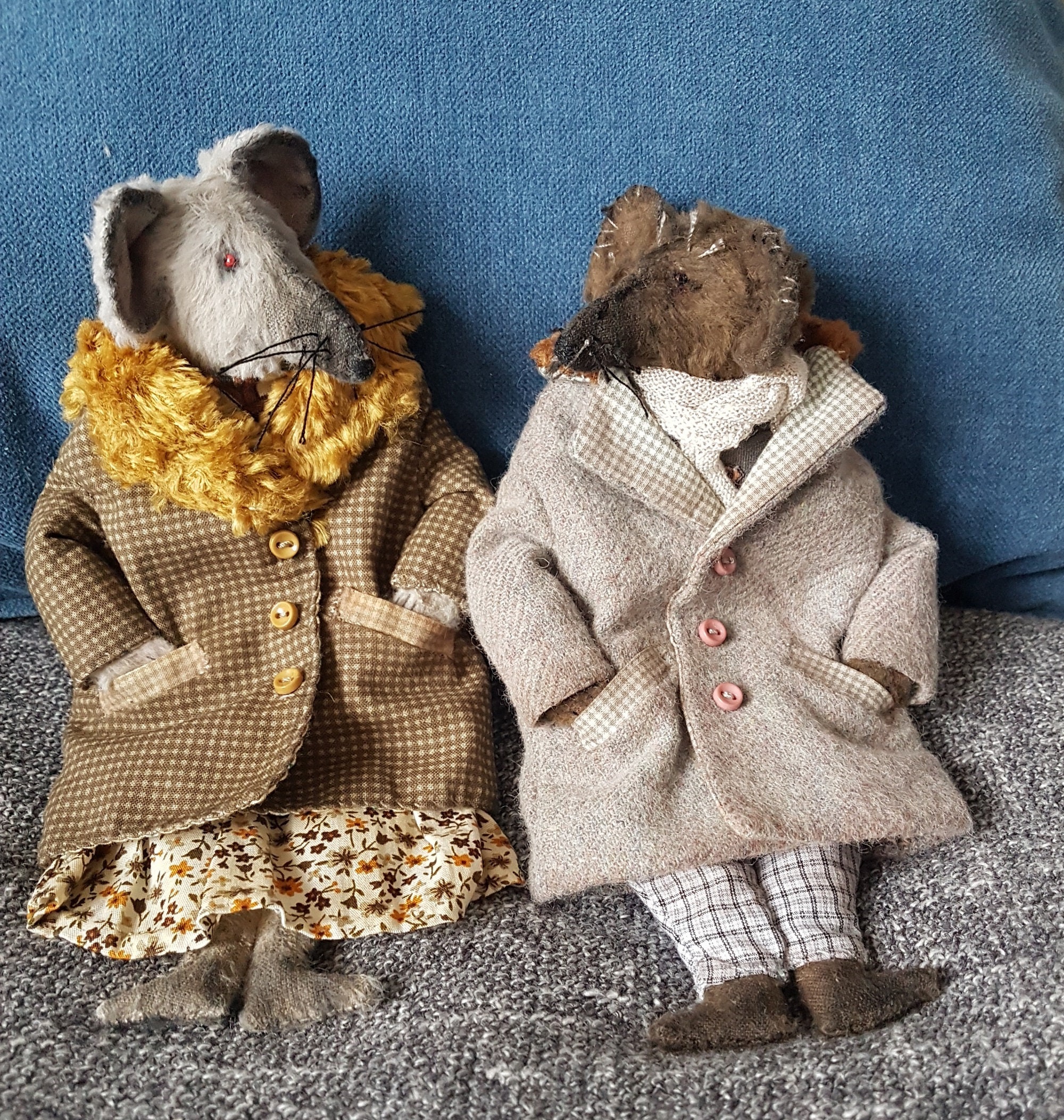 Textile Mice in Dresses and Coats Artistic Rats Cute Toys - Etsy