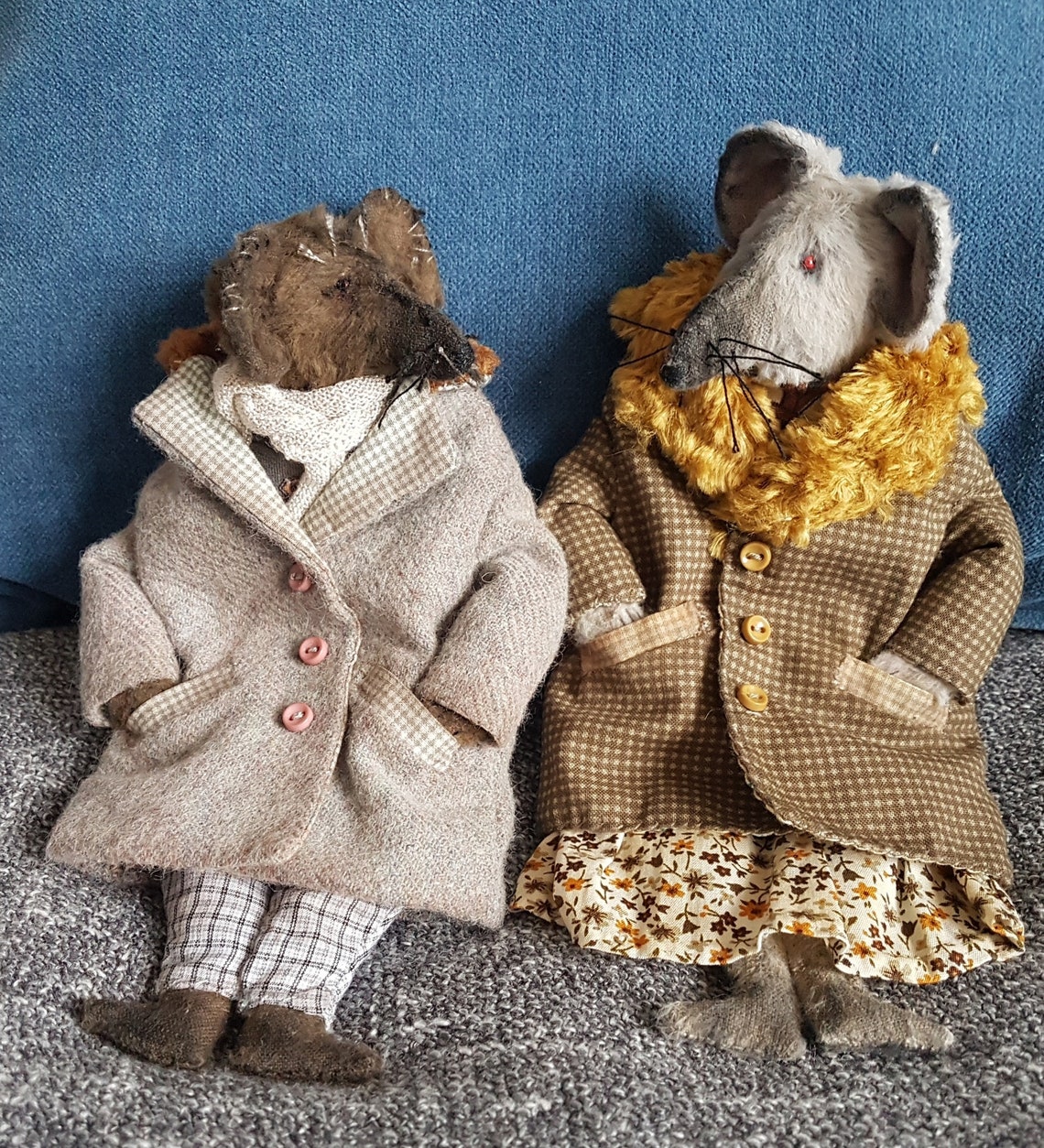 Textile Mice in Dresses and Coats Artistic Rats Cute Toys - Etsy