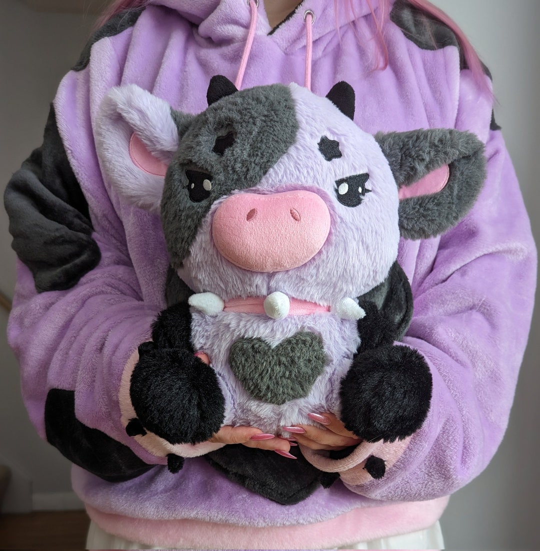 Ube the Goth Cow Plush Cottagecore Gift for Kids Kawaii Emo - Etsy Canada