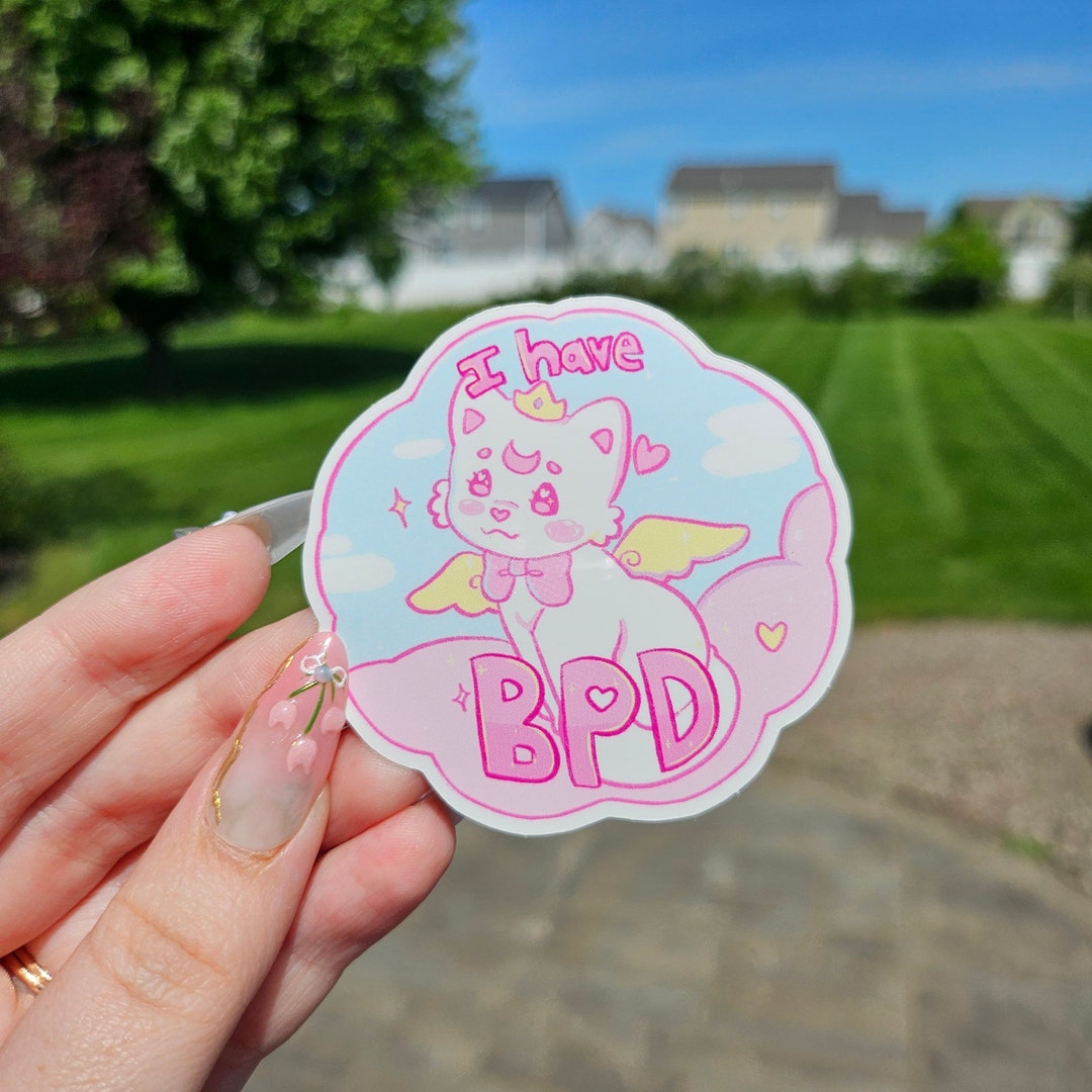 BPD Kitten Sticker Kawaii Disability Representation Sticker Borderline ...