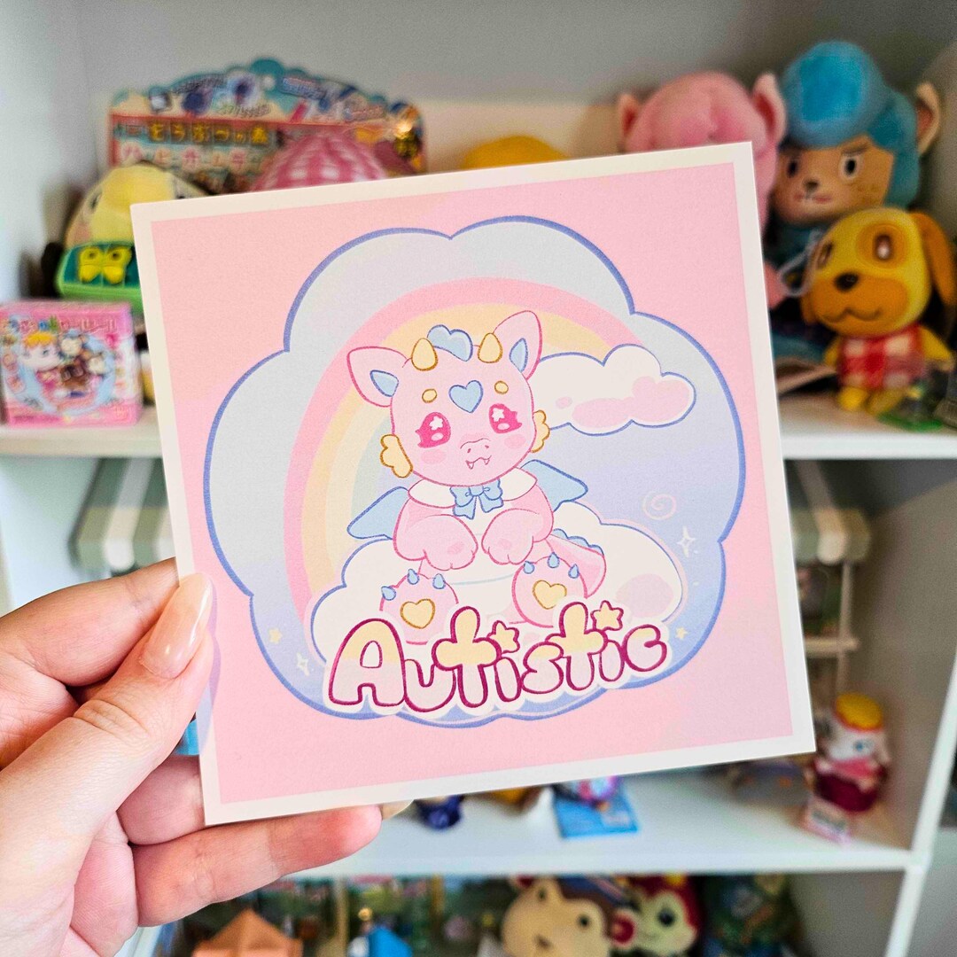 5x5 Autistic Dragon Art Print - Etsy