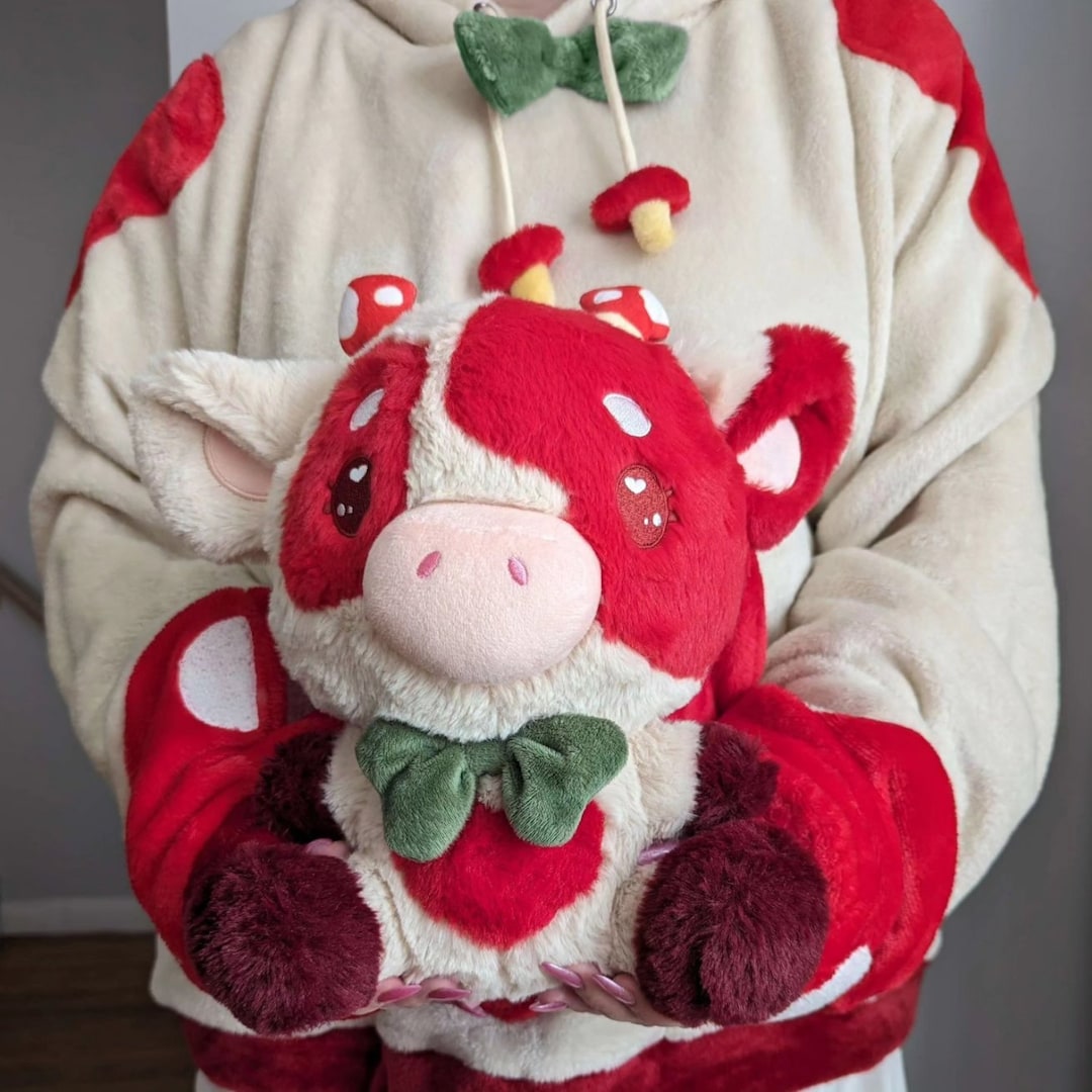 Mooshie the Mushroom Cow Plush Cottagecore Gift for Kids Minecraft ...