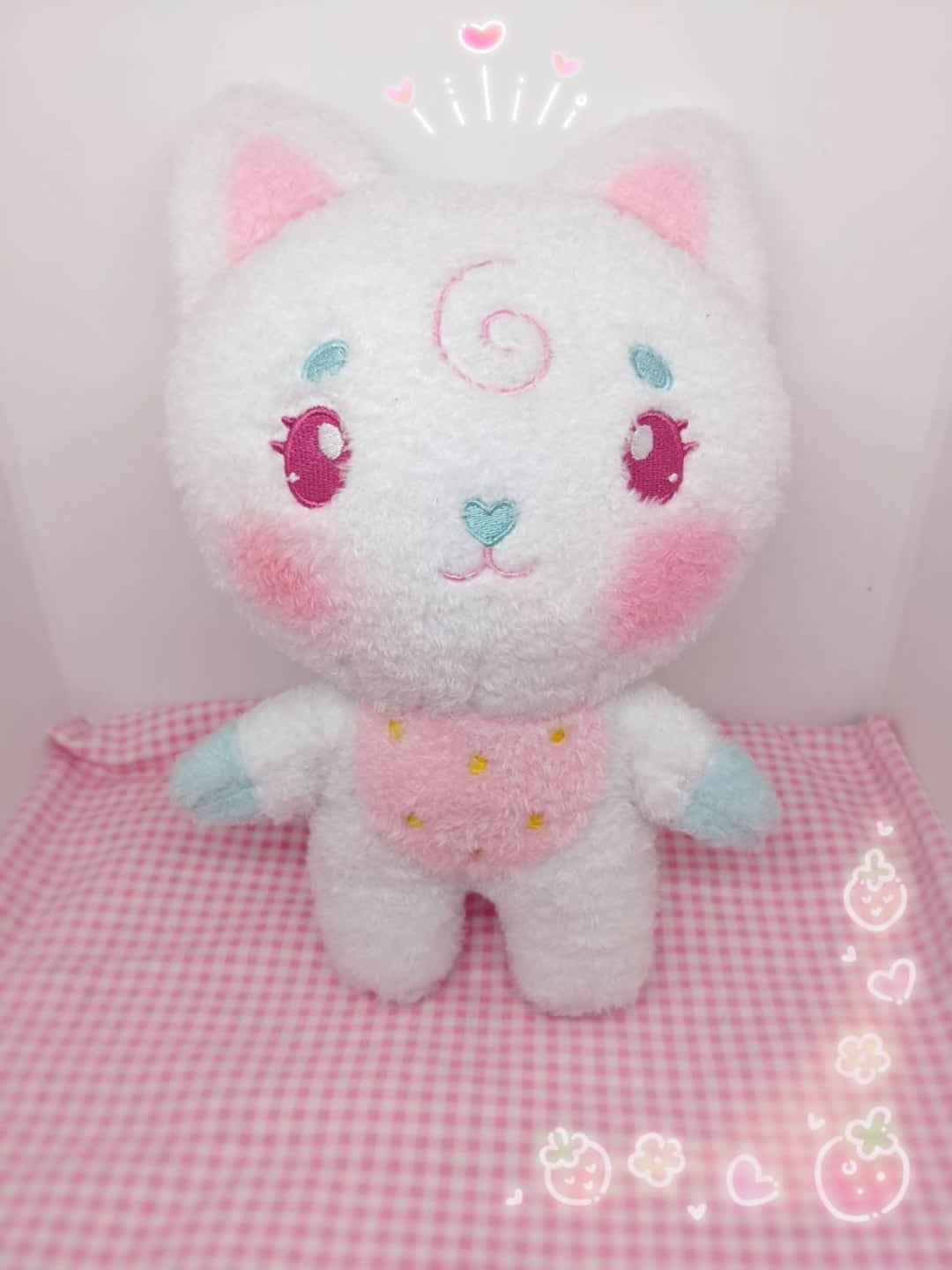 Icecream the Cat Plush Kawaii Soft Kitten Stuffed Animal Gift for Her ...