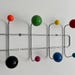 Sputnik Vintage Style Coat Hook / Rack - Metal With Atomic Coloured ...