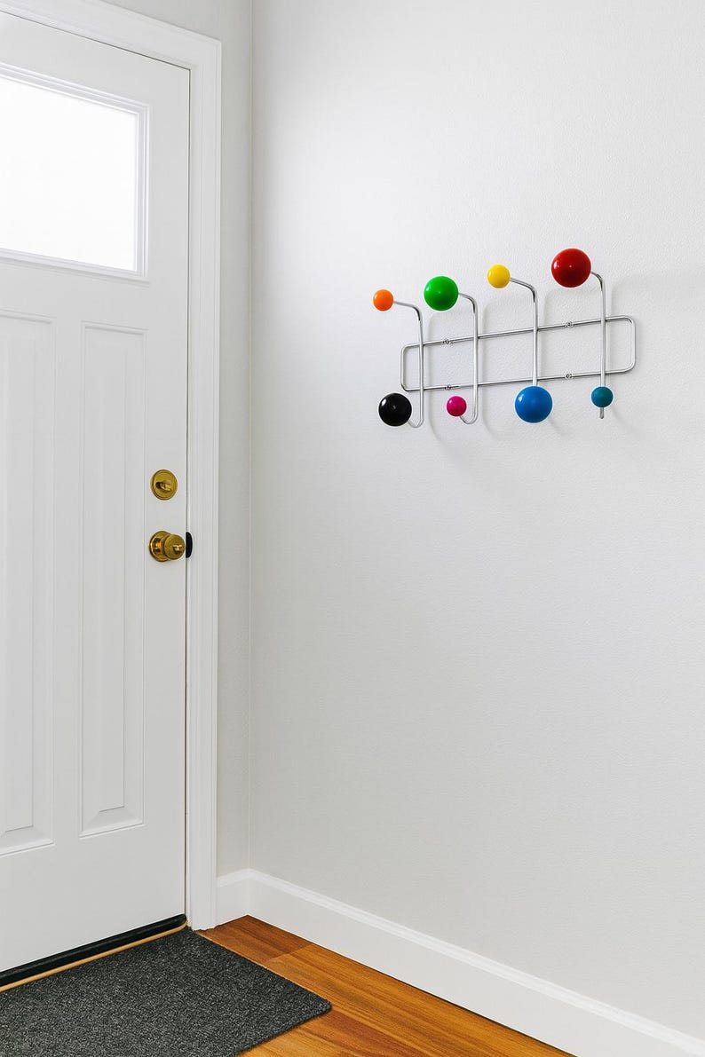 Sputnik Vintage Style Coat Hook / Rack - Metal With Atomic Coloured ...