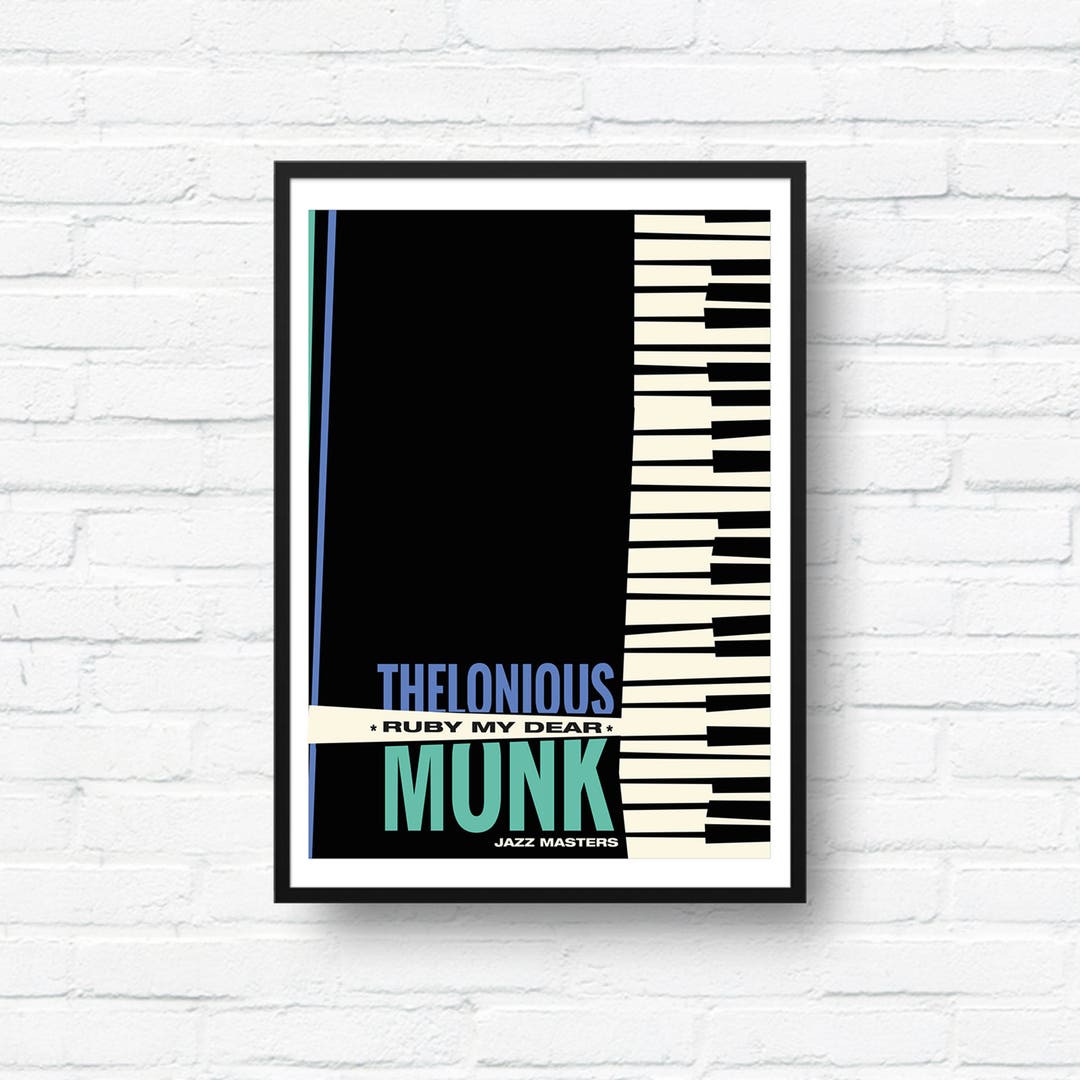 Thelonious Monk Jazz Screenprint - Etsy